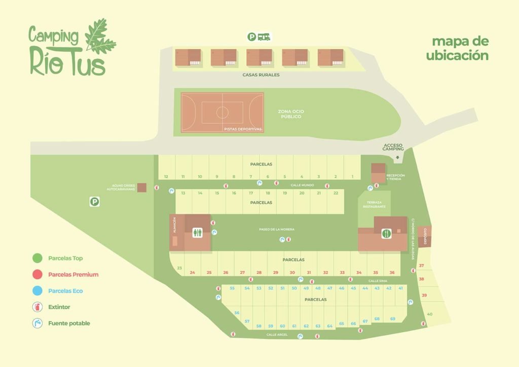 ⭐ Camping y Casas Rurales en Río Tus, Yeste - Albacete. Alojamiento